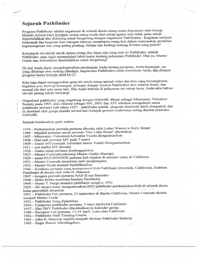 Sejarah Pathfinder PDF | PDF