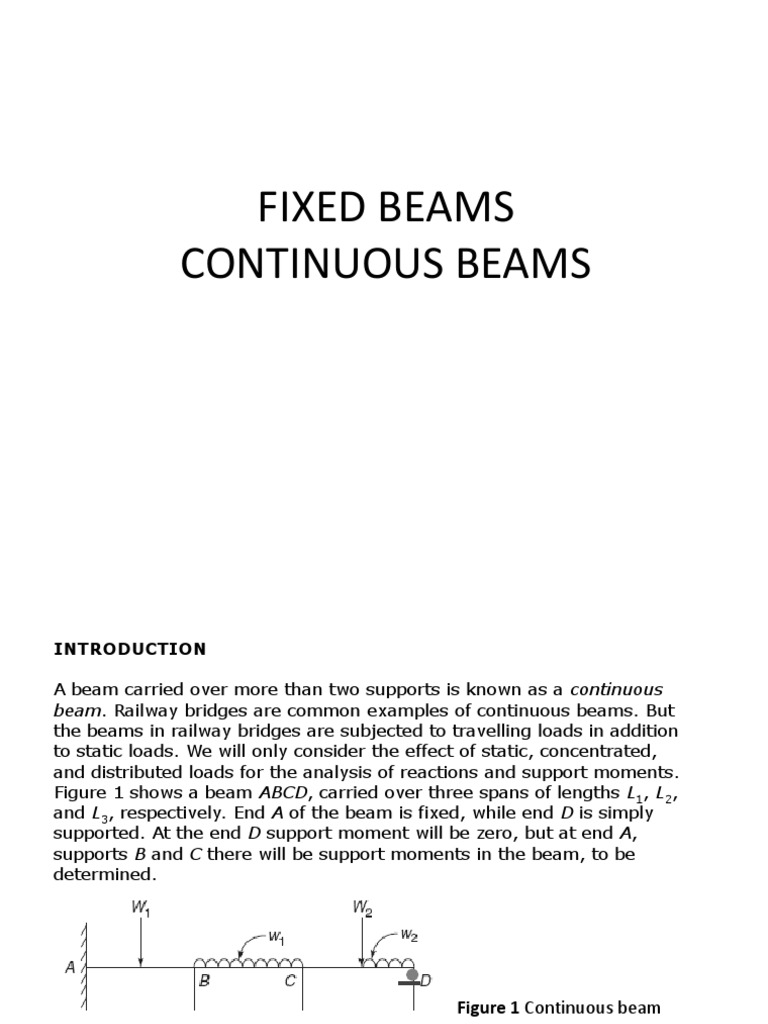 ASM16-Fixed Beams Continuous Beams V PDF | PDF | Beam (Structure) | Bending