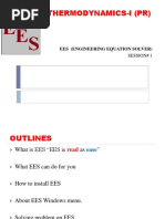 Thermodynamics-I: EES Session Guide | PDF | Temperature | Heat