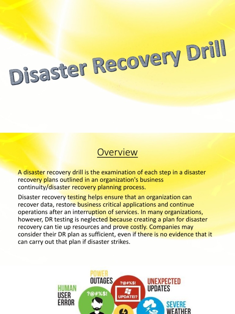 Disaster Recovery Drill | PDF | Disaster Recovery | Business