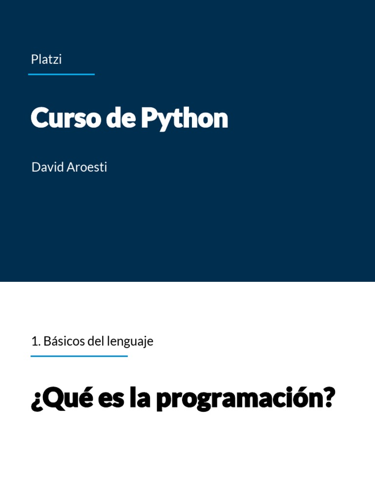Slides Python | PDF | Objeto (informática) | Lenguaje de programación