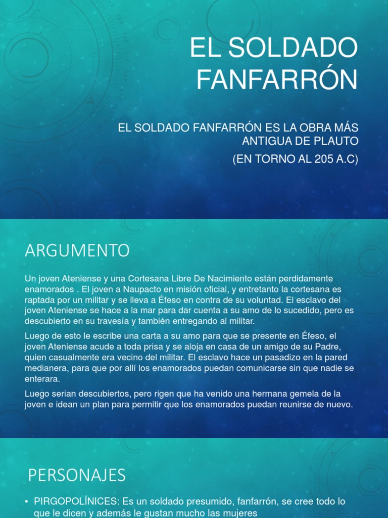 El Soldado Fanfarrón | PDF