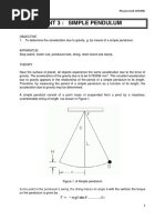 Experiment 4 (Simple Pendulum) | PDF | Pendulum | Oscillation