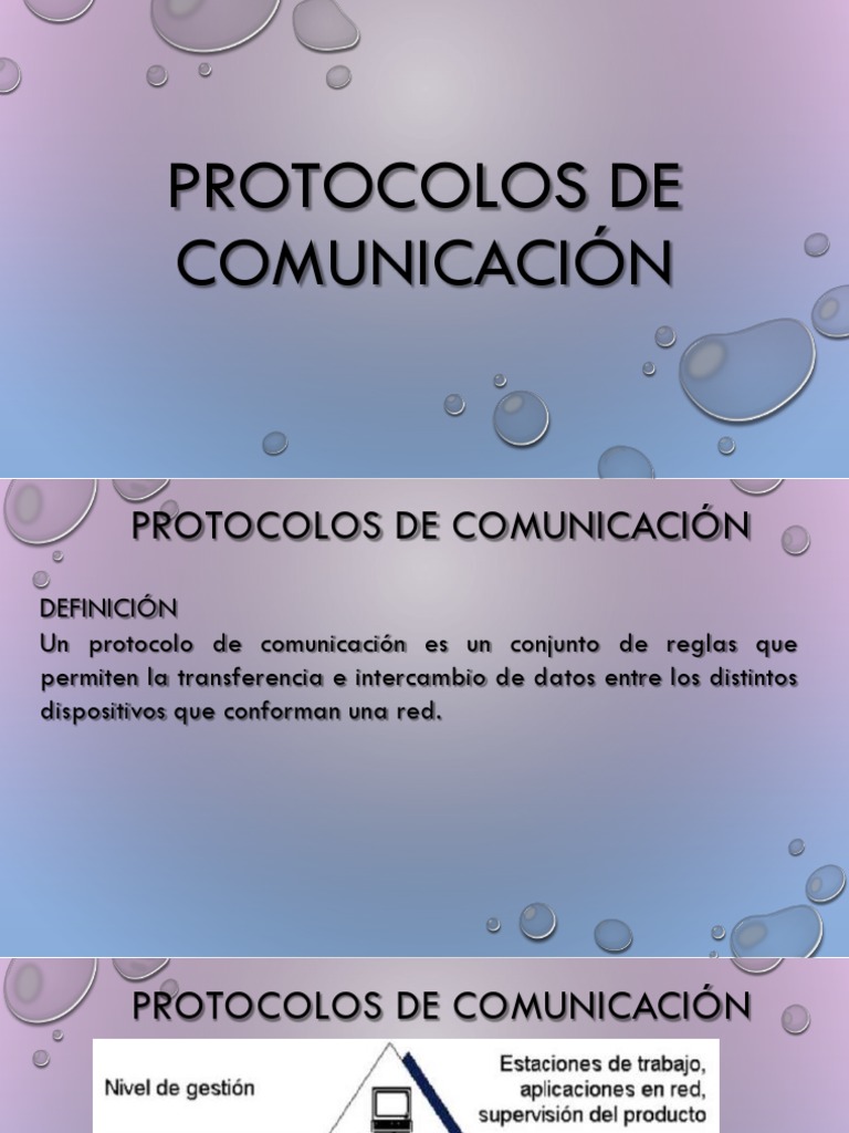 Presentacion Protocolos | PDF | Red de computadoras | Arquitectura de Computadores