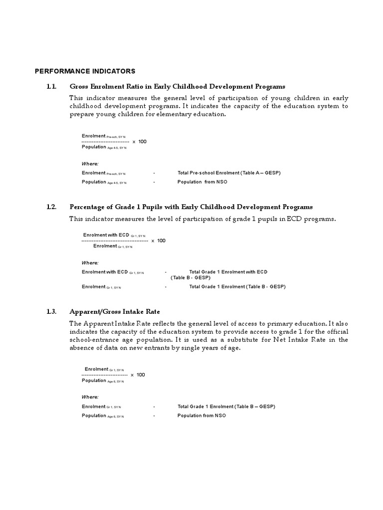 Measuring Educational Performance: An Analysis of Key Indicators for ...