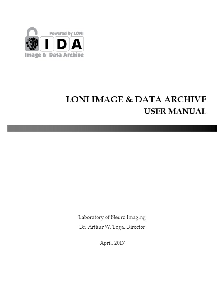 LONI IDA User Manual: Archive, Search and Download Neuroimages | PDF ...