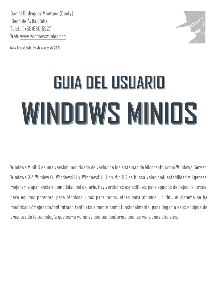 Guía de Windows MiniOS: Instalación y Versiones | PDF | Microsoft ...