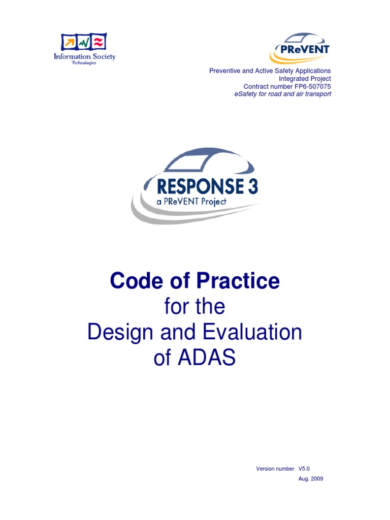 ADAS Design and Evaluation Guidelines | PDF | Outlier | Hazards