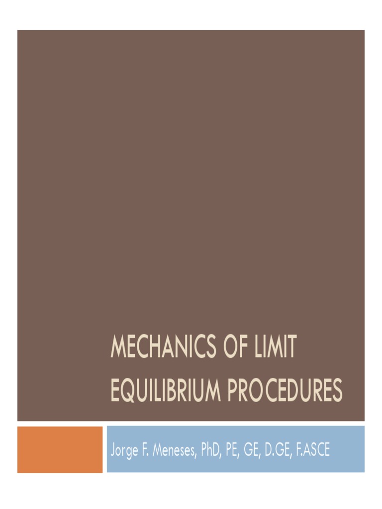 5 Mechanics of Limit Equilibrium Procedures | PDF | Mechanics ...