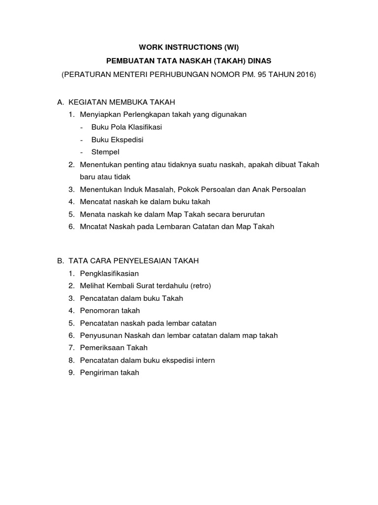 Work Instructions BWT Audit | PDF