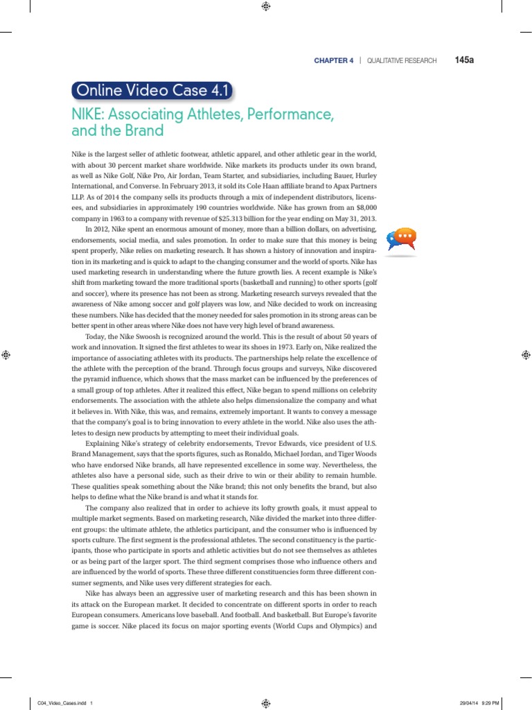 Nike relies on marketing research to build brand | PDF | Nike ...