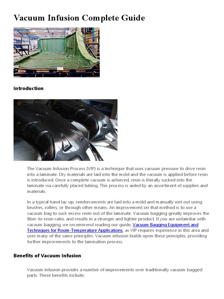 Vacuum Infusion Complete Guide: Vacuum Bagging Equipment and Techniques For Room-Temperature ...