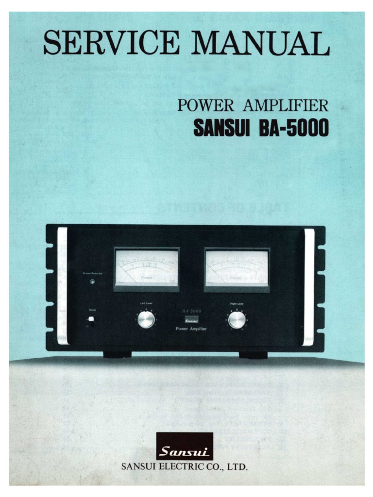 Sansui BA 5000 Service Manual | PDF