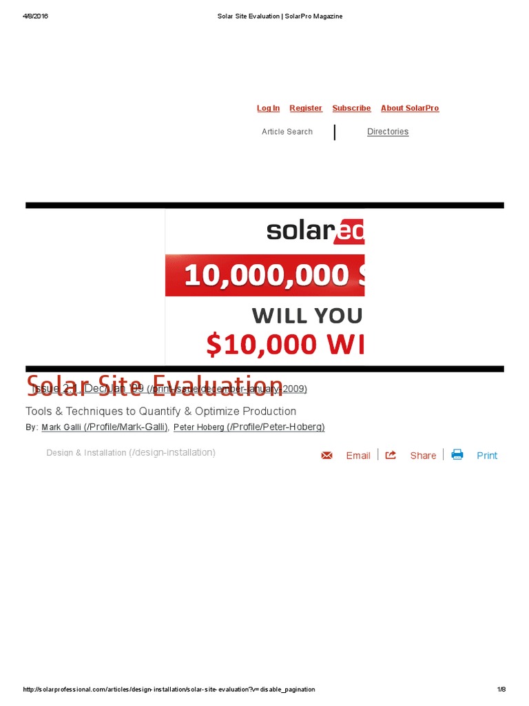 Solar Site Evaluation Techniques | PDF | Latitude | Longitude