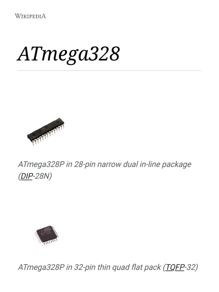 ATmega328 - Wikipedia | PDF | Digital Technology | Electronic Design