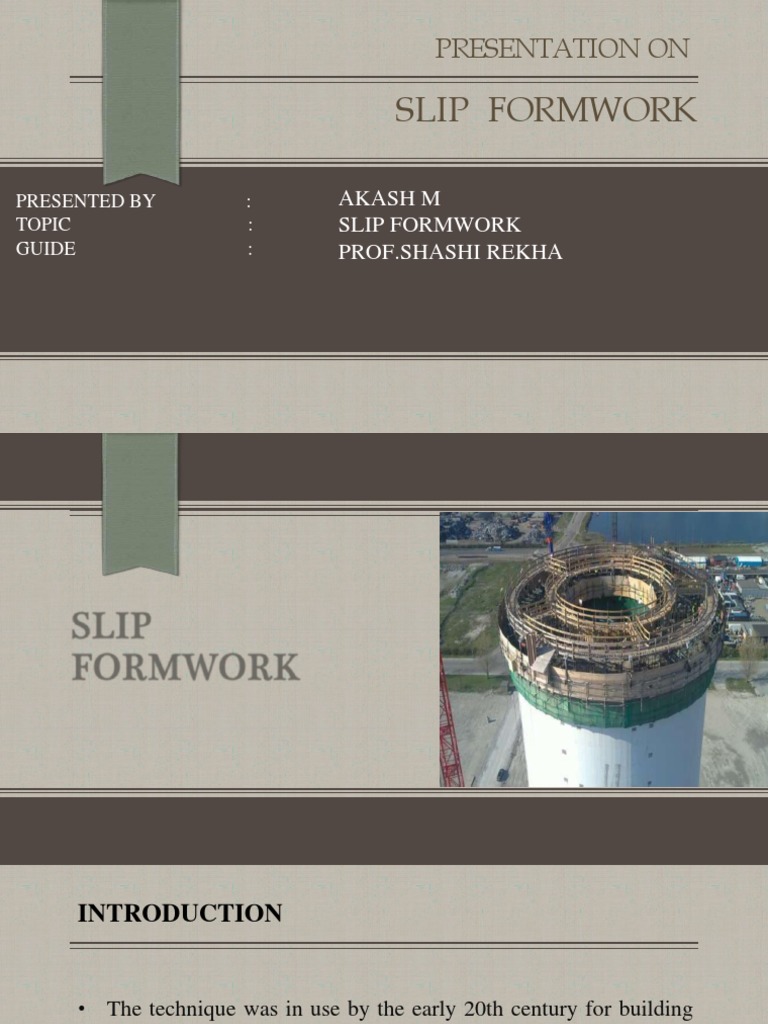 Slip Formwork: Presentation On | Concrete | Civil Engineering
