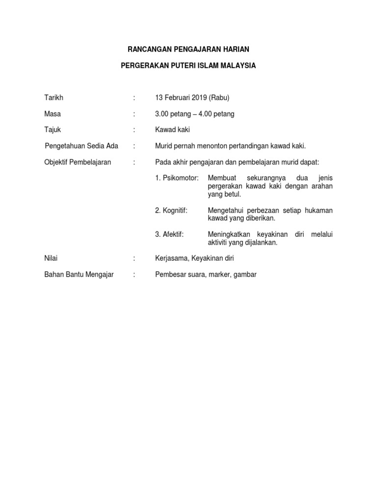 RPH Kawad Kaki Ppim | PDF