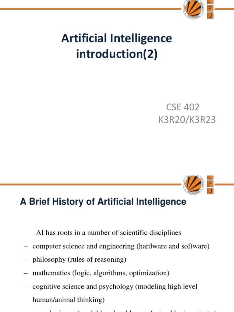 2 Artificial Intelligence1 | PDF | Artificial Intelligence | Intelligence (AI) & Semantics