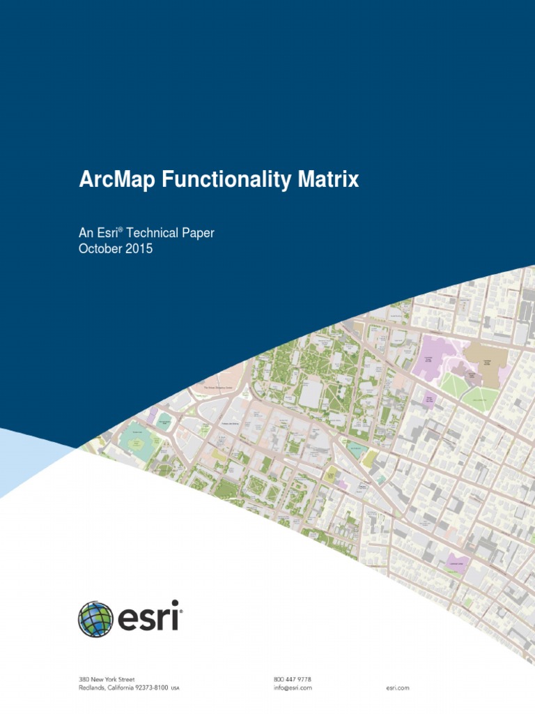 Arcmap Functionality Matrix | Download Free PDF | Arc Gis | Map