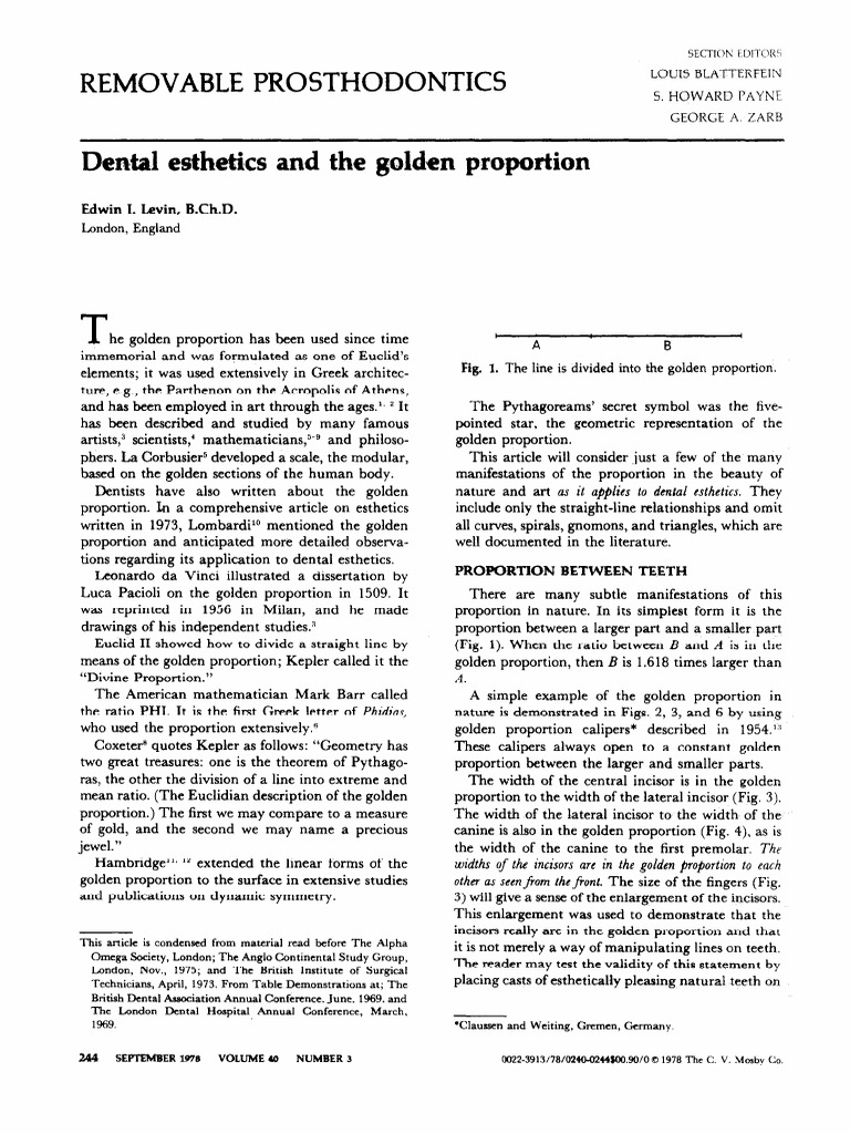 Golden Proportion PDF | PDF | Tooth | Teaching Mathematics