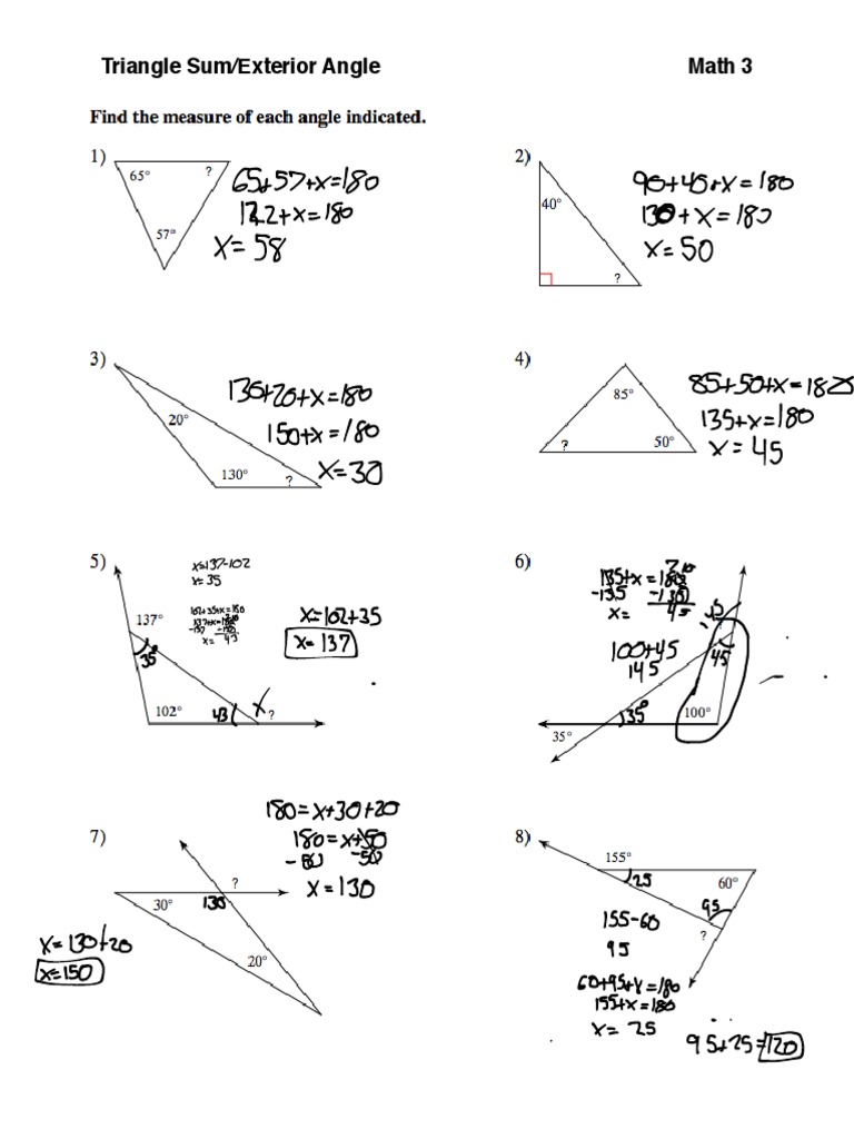 Exterior Angle | PDF