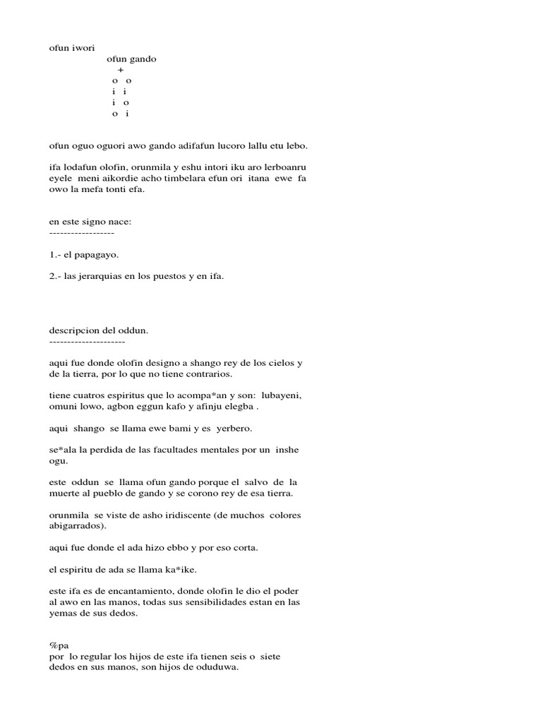 04-Ofun Iwori | PDF | Santeria | Religión étnica