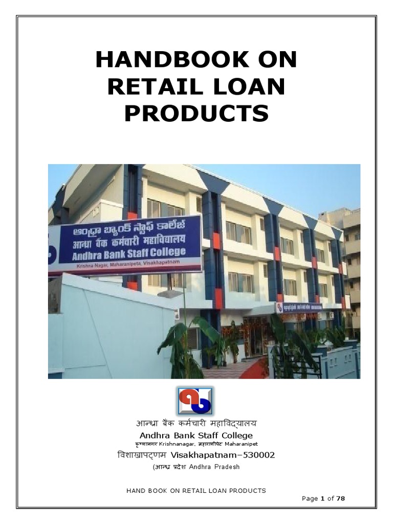 Hand Book On Retail Loan Products PDF | PDF | Asset Backed Security | Loans