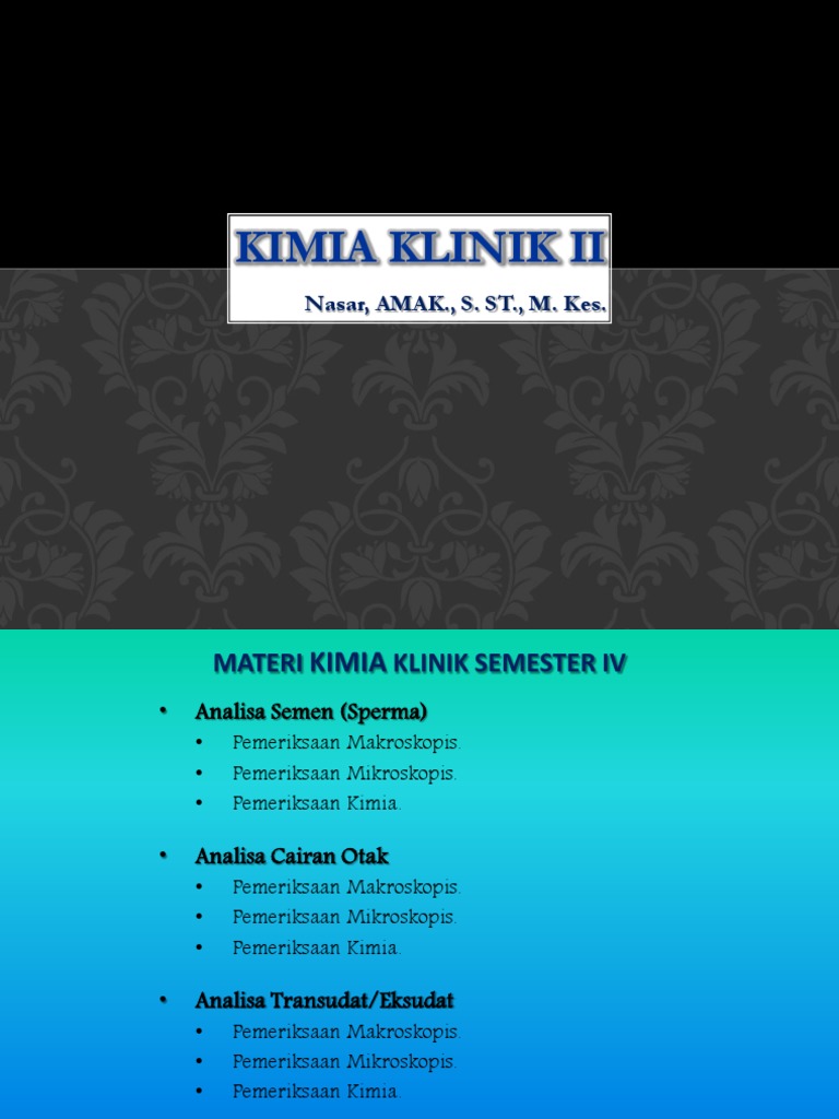 Kimia Klinik Semester 4 PDF | PDF