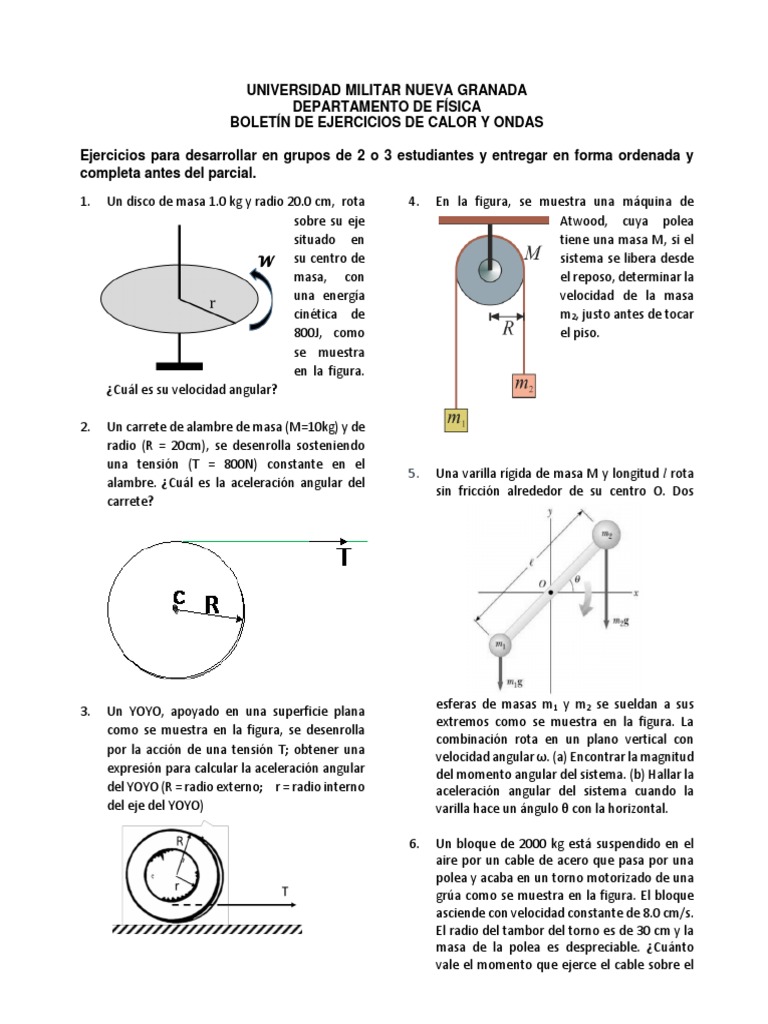 Momento Angular y Torques | PDF | Masa | Peso