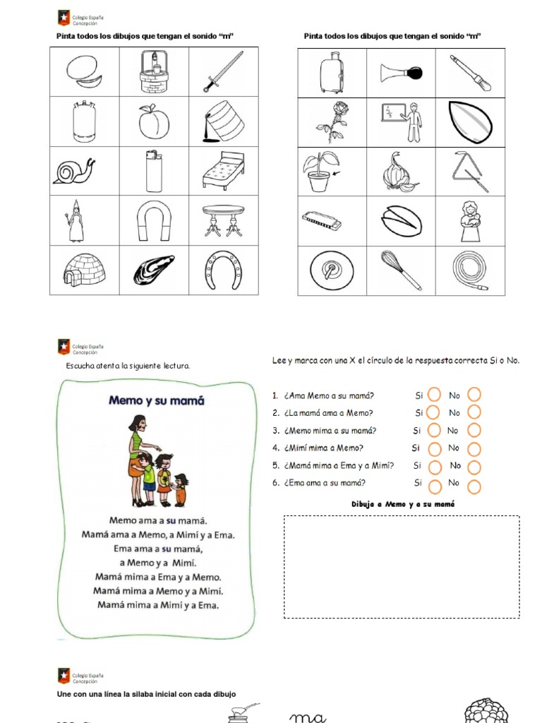 Fichas Letra M | PDF