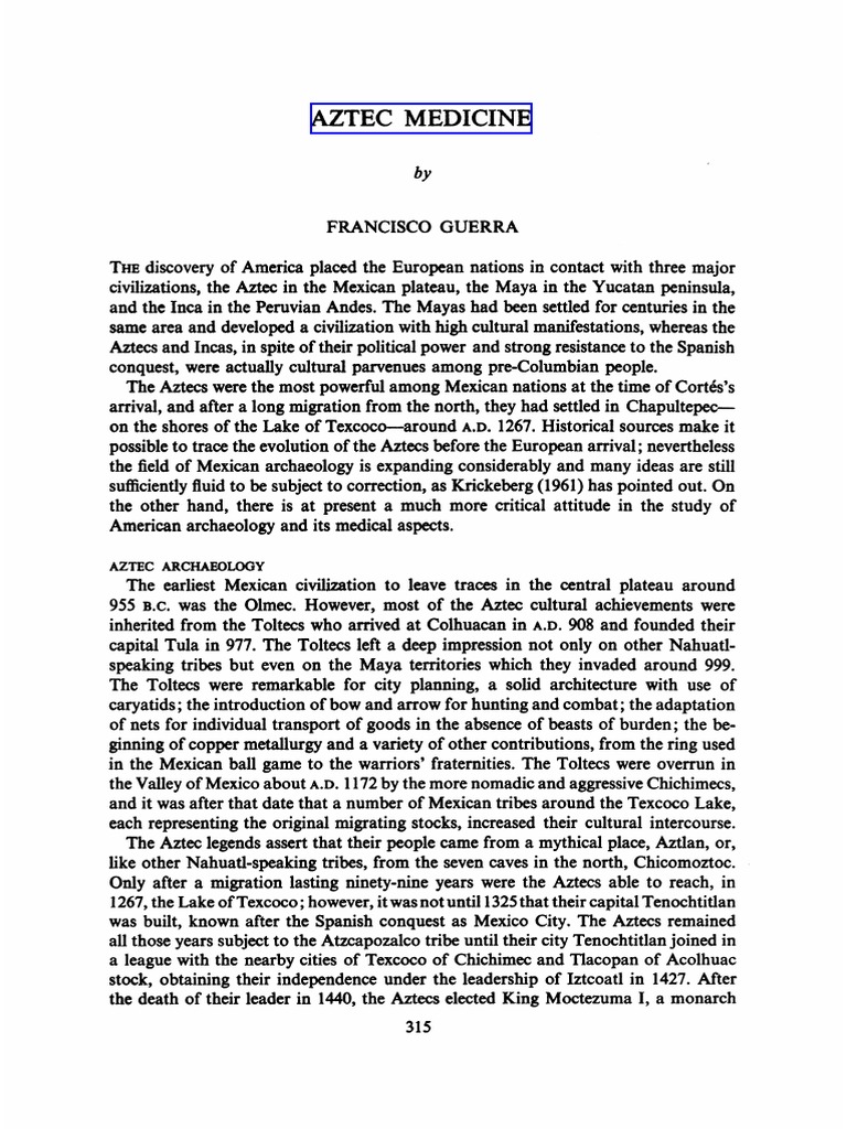 Aztec Medicine | PDF