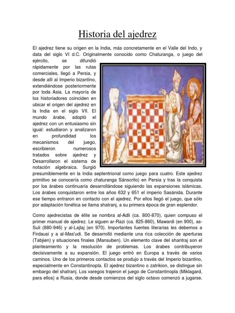 Historia Del Ajedrez | PDF | Ajedrez | Deportes