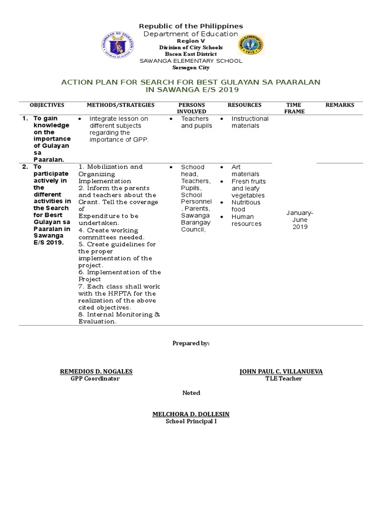 Action Plan GPP | PDF | Change | Cognition