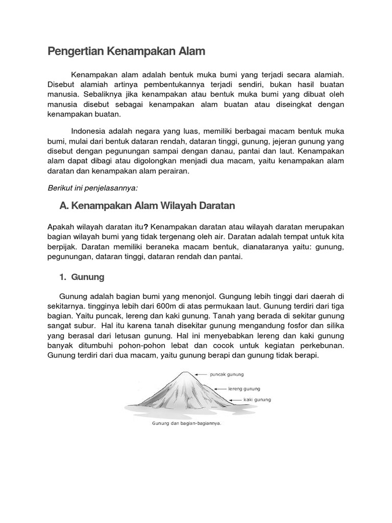 Pengertian Kenampakan Alam | PDF