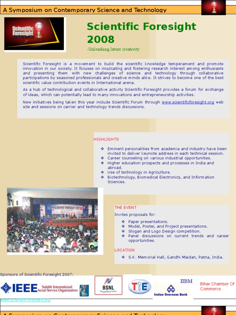 ScientificForesight 2008 | PDF | Biomedical Engineering | Science