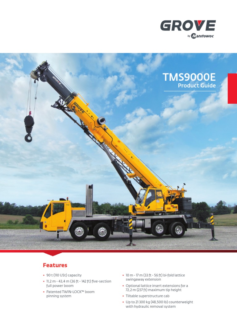Grove TMS9000E PDF | PDF | Crane (Machine) | Vehicles