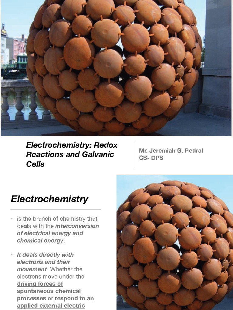 Electrochemistry: Redox Reactions and Galvanic Cells: Mr. Jeremiah G ...