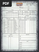 Warhammer Fantasy Roleplay Fourth Edition Character Sheet PDF | PDF