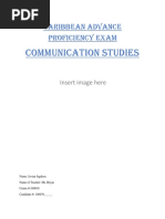 CAPE Communication Studies IA Sample | PDF | Classroom | Nonverbal ...