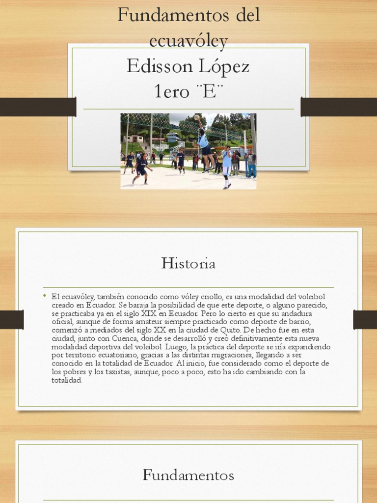 Fundamentos y reglas del ecuavóley | PDF | Vóleibol | Reglas y ...