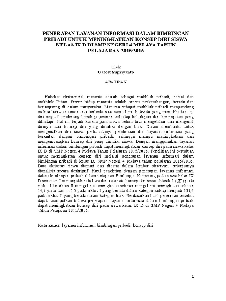 Contoh Artikel BK | PDF