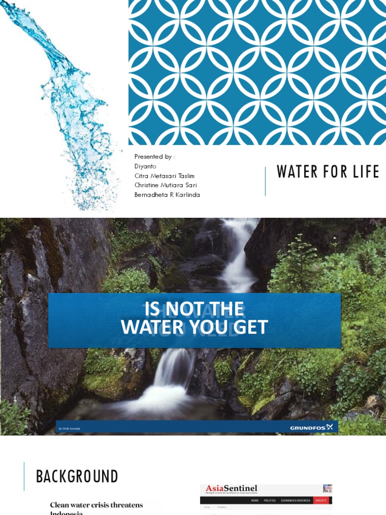 Water For Life | PDF | Water Pollution | Fresh Water