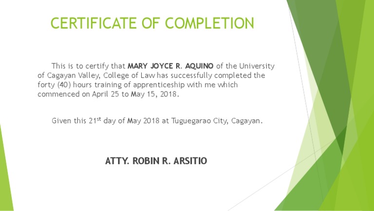 Certificate of Completion | PDF