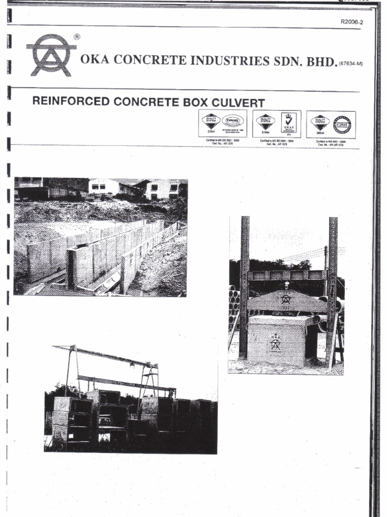 OKA Concrete Box Culvert | PDF | Structural Engineering | Concrete