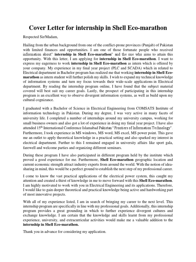 Cover Letter | PDF | Master Of Science | Bachelor's Degree