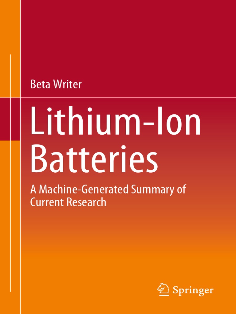 2019 Book Lithium-IonBatteries PDF | PDF | Cluster Analysis | Parsing