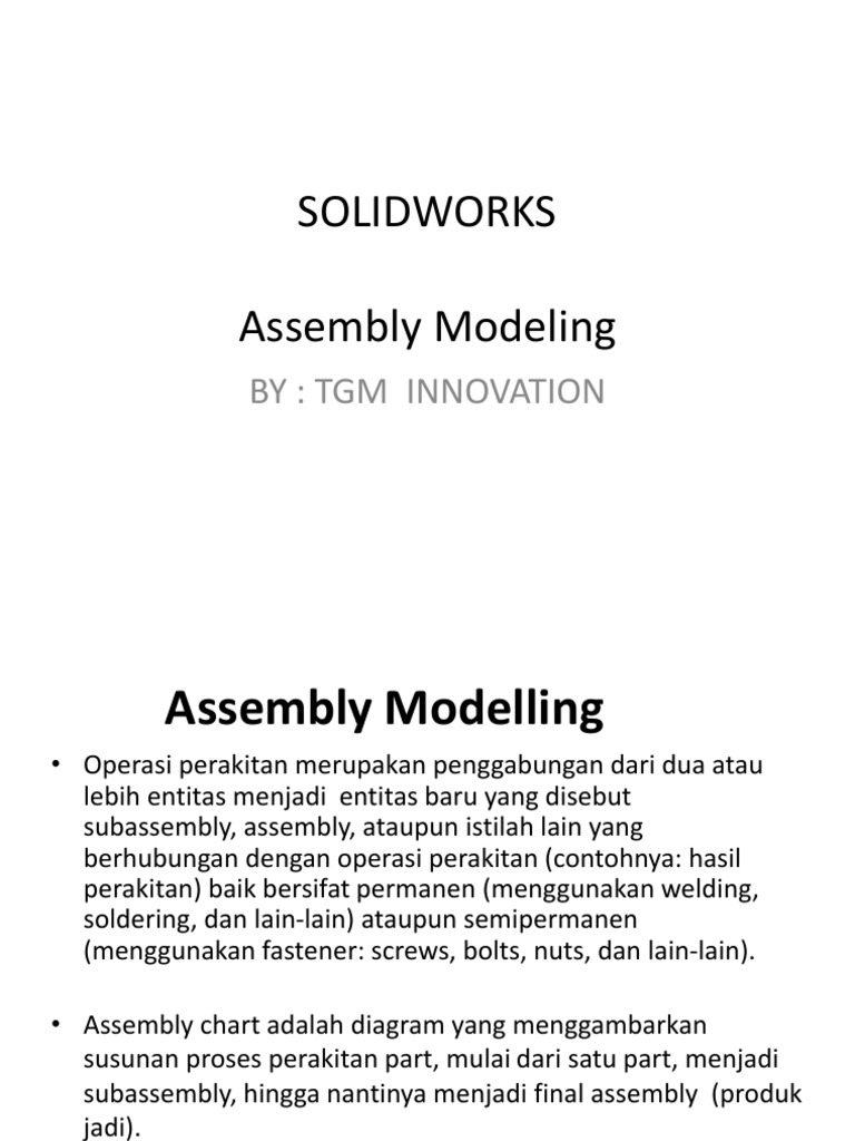 6 Assembly Modelling | PDF | Bisnis | Komputer