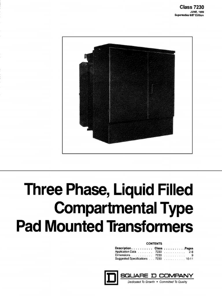 Square-D Pad Mounted Transformers PDF | PDF