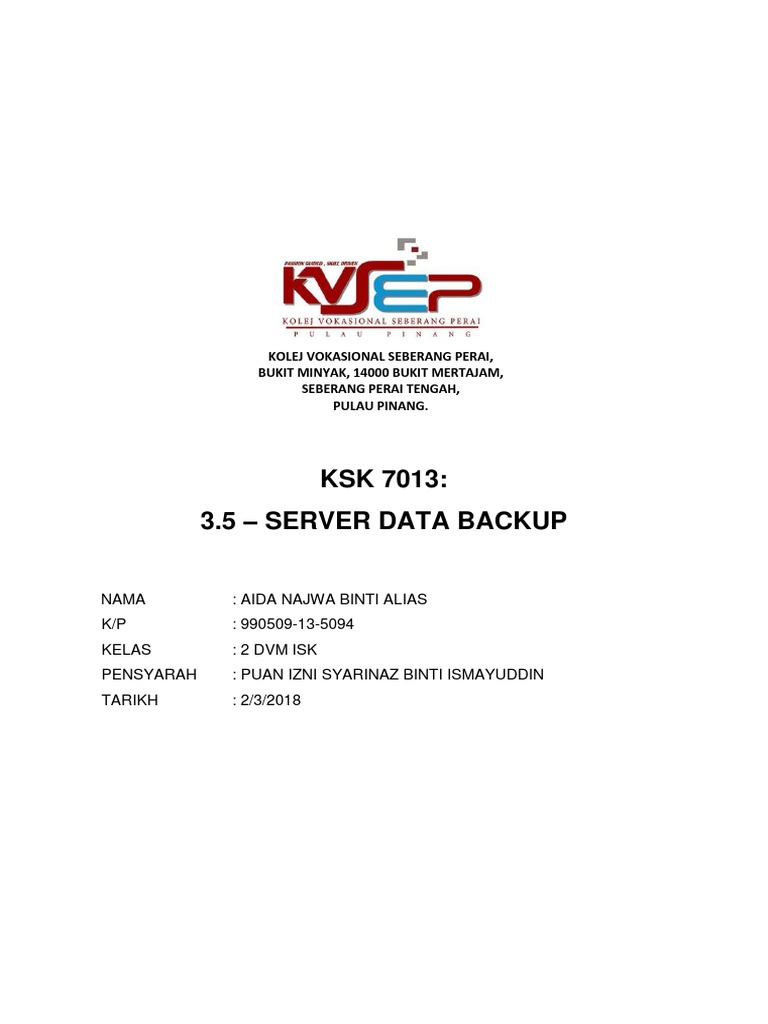 5 Jenis Backup Device | PDF