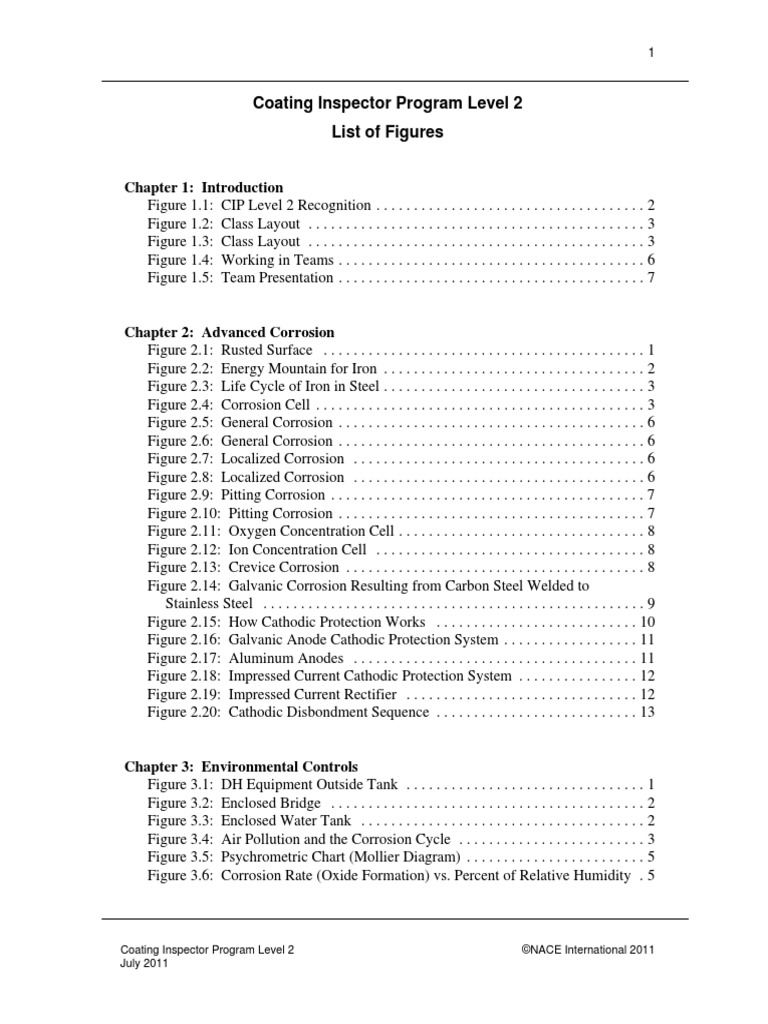 Chapter 1: Introduction: Coating Inspector Program Level 2 List of ...